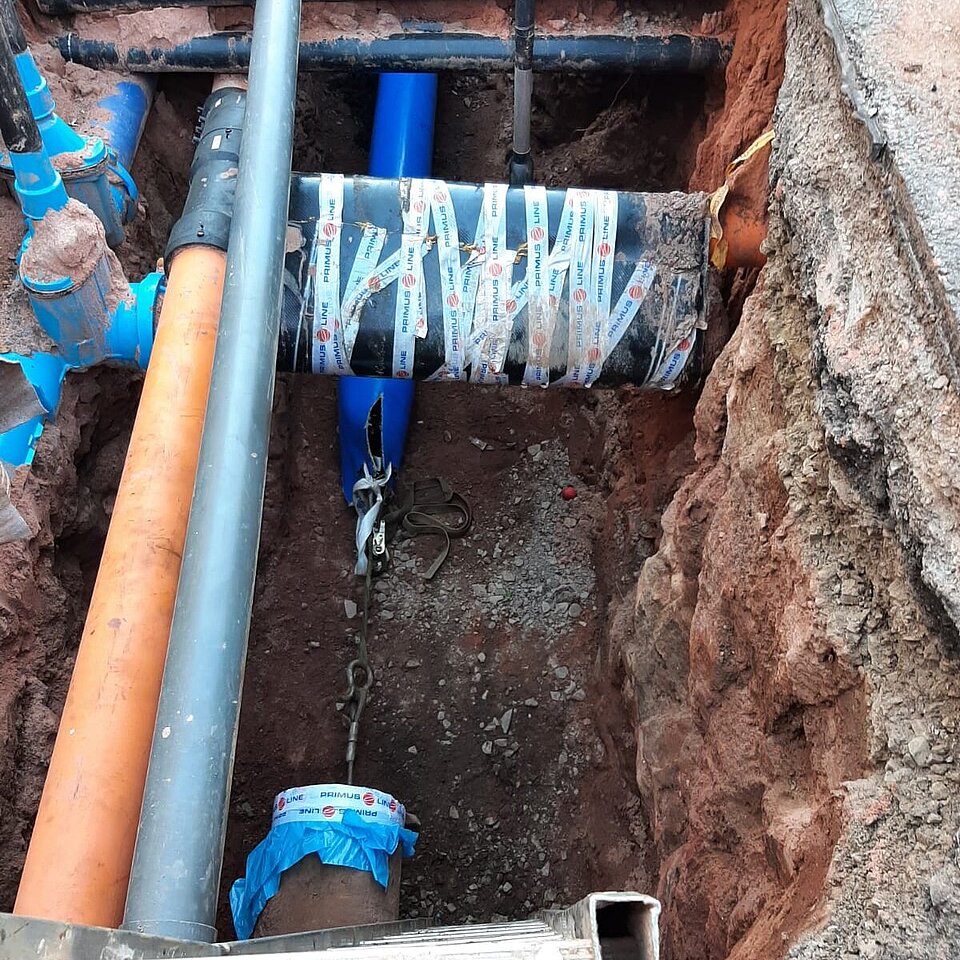 120-year-old cast iron pipeline : Primus Line